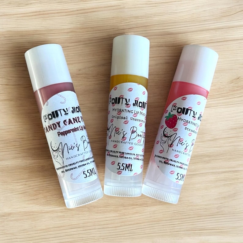 Pouty Mouth Hydrating Lip Mask Cruelty-free Lanolin Beeswax Jojoba ...