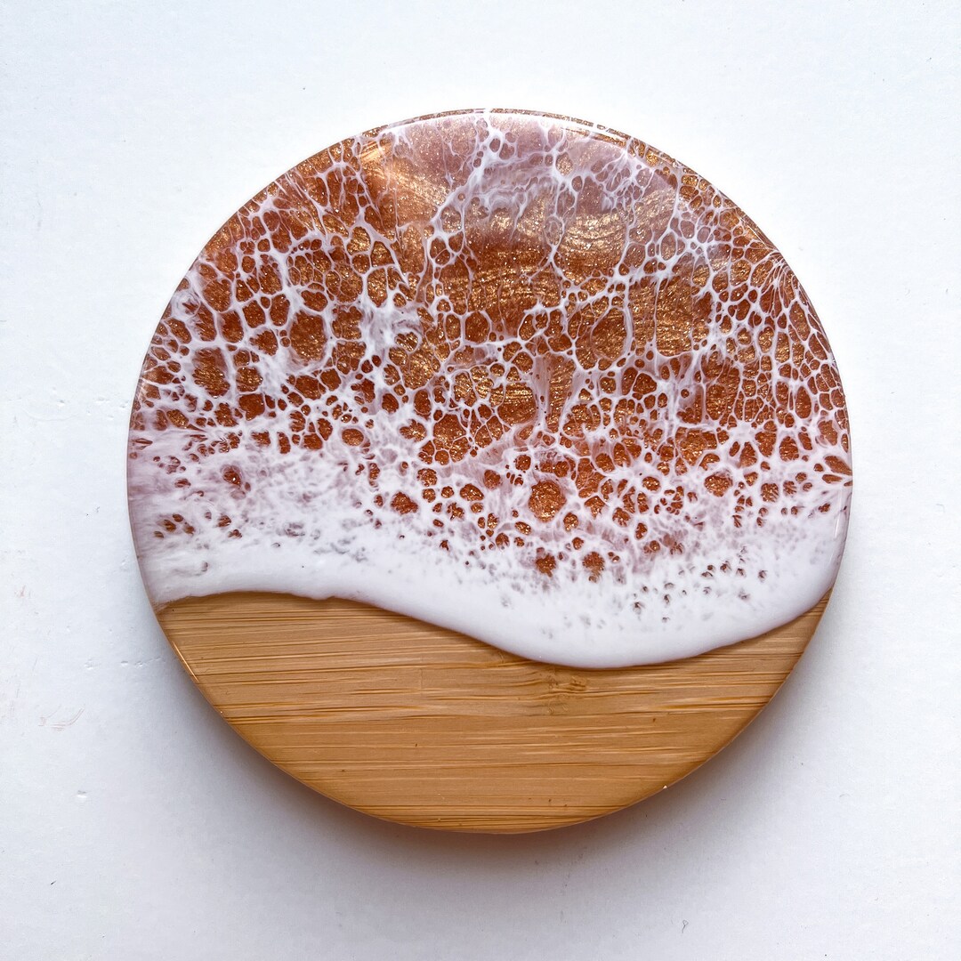 Rose Gold Ocean Wave Magnet Bamboo Beach Magnet Resin - Etsy