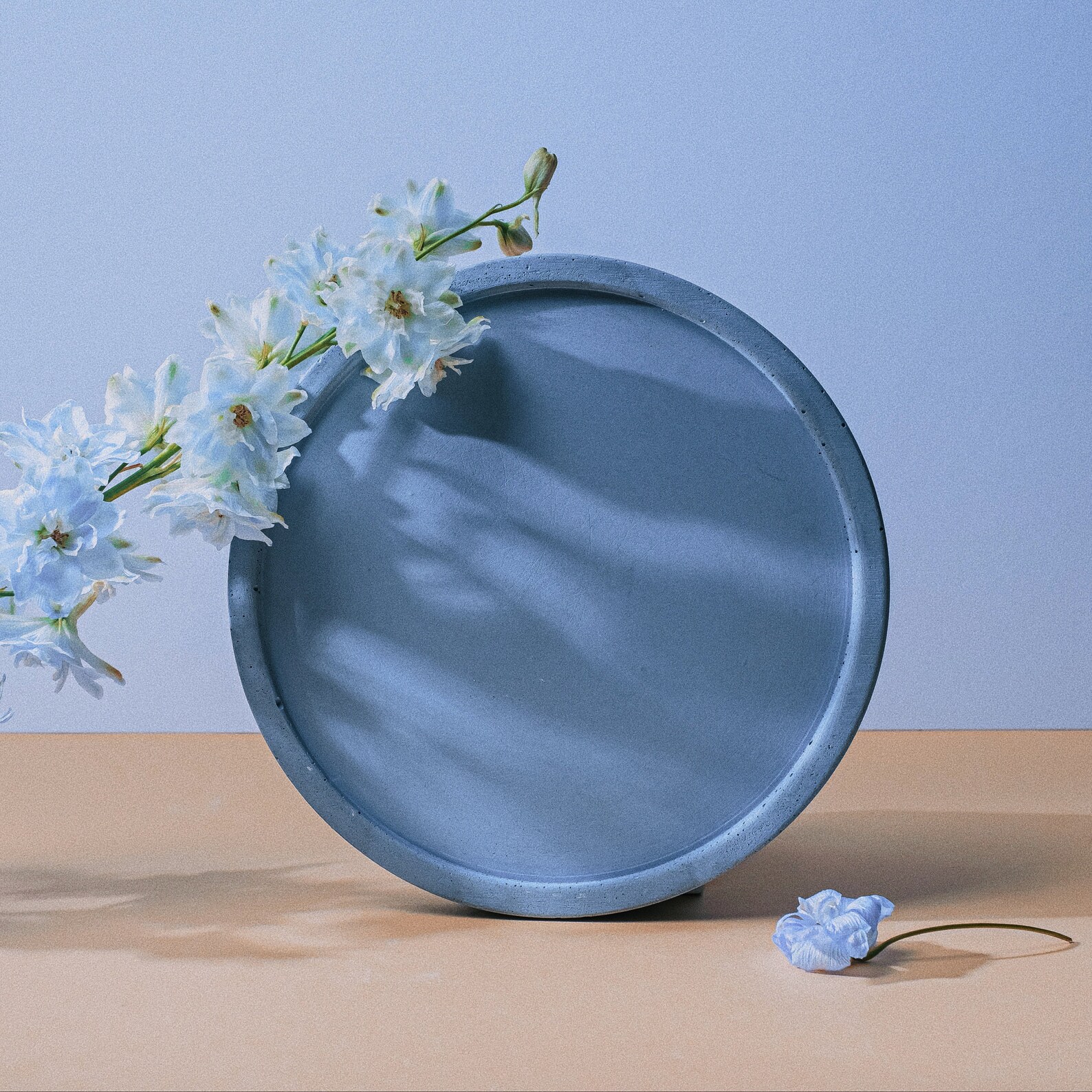 Round Tray, Serving Tray, Tray for Coffee Table, Concrete Tray, Oval ...