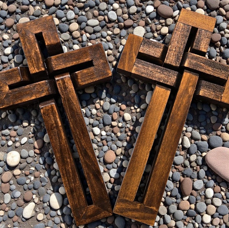 Handmade Wooden Cross | Wood Cross | Woven | Infinity | Home Wall Decor ...