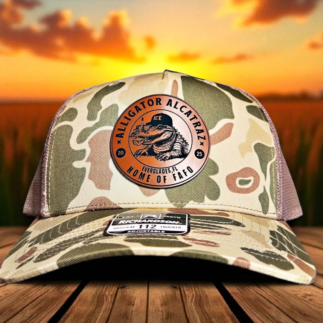 Alligator Alcatraz Ice Hat / Alcatraz/ Florida / Patriot, Hat /merica ...