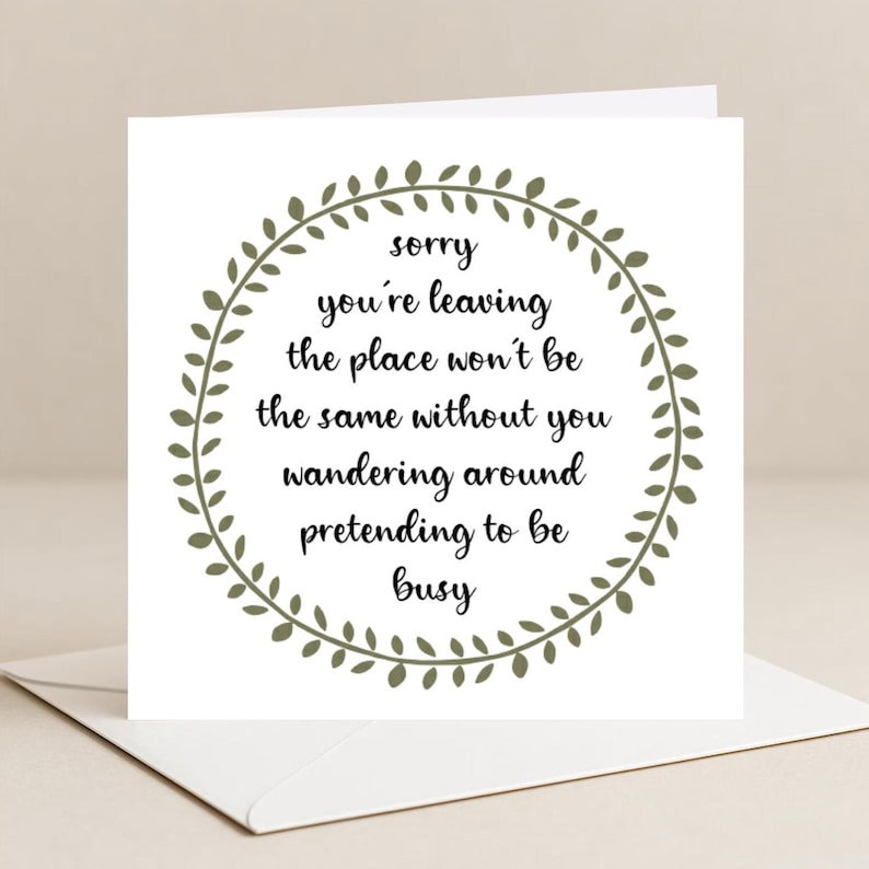 Leaving Card, Goodbye Card, Leaving Work Card, New Chapter Card, Going ...