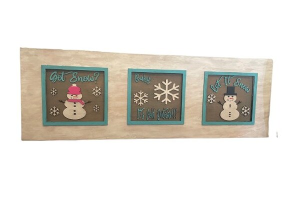 Interchangeable Frame With Inserts SVG Snowman Inserts for - Etsy