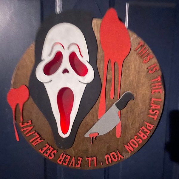 Horror Door Sign Svg - Etsy