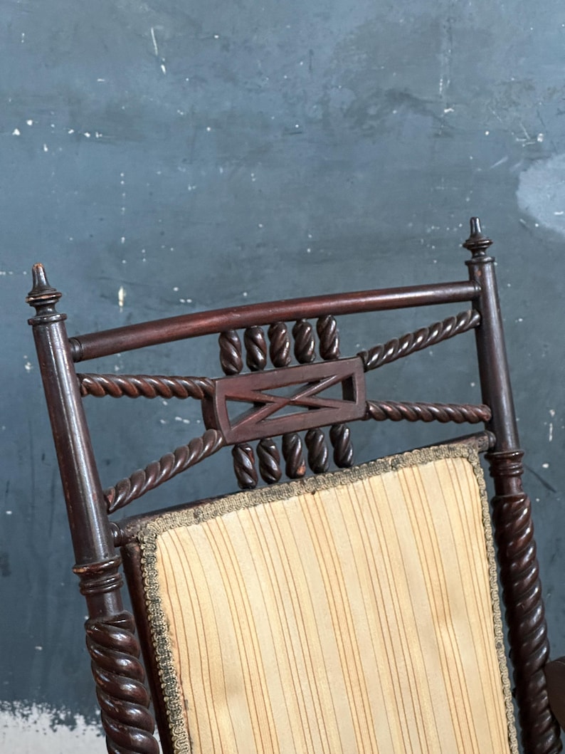 Victorian Barley Twist Rocking Chair - Etsy