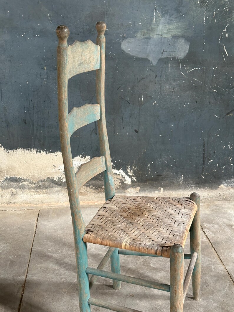 Tall Primitive American Ladder Back Chair - Etsy