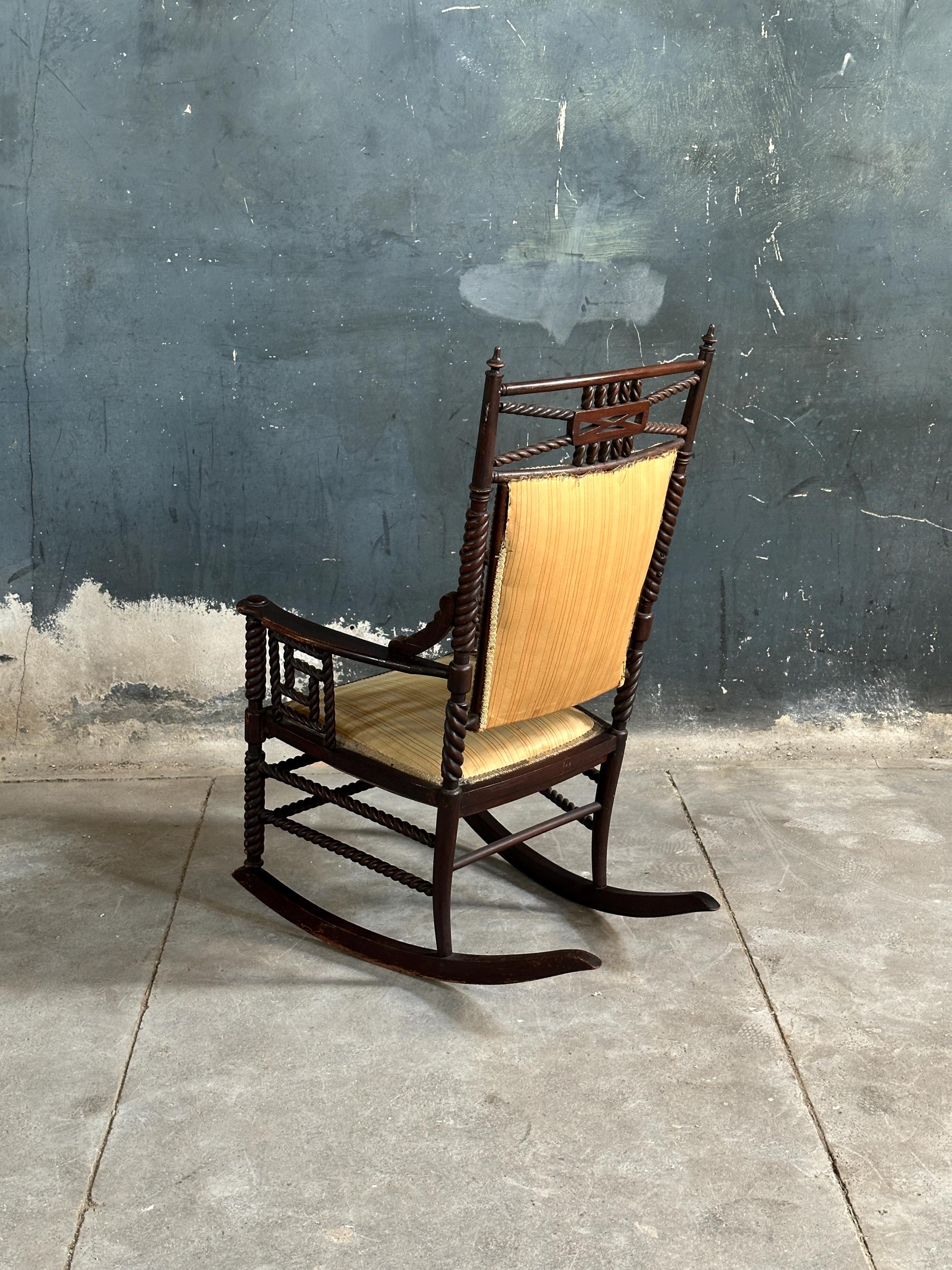 Victorian Barley Twist Rocking Chair - Etsy