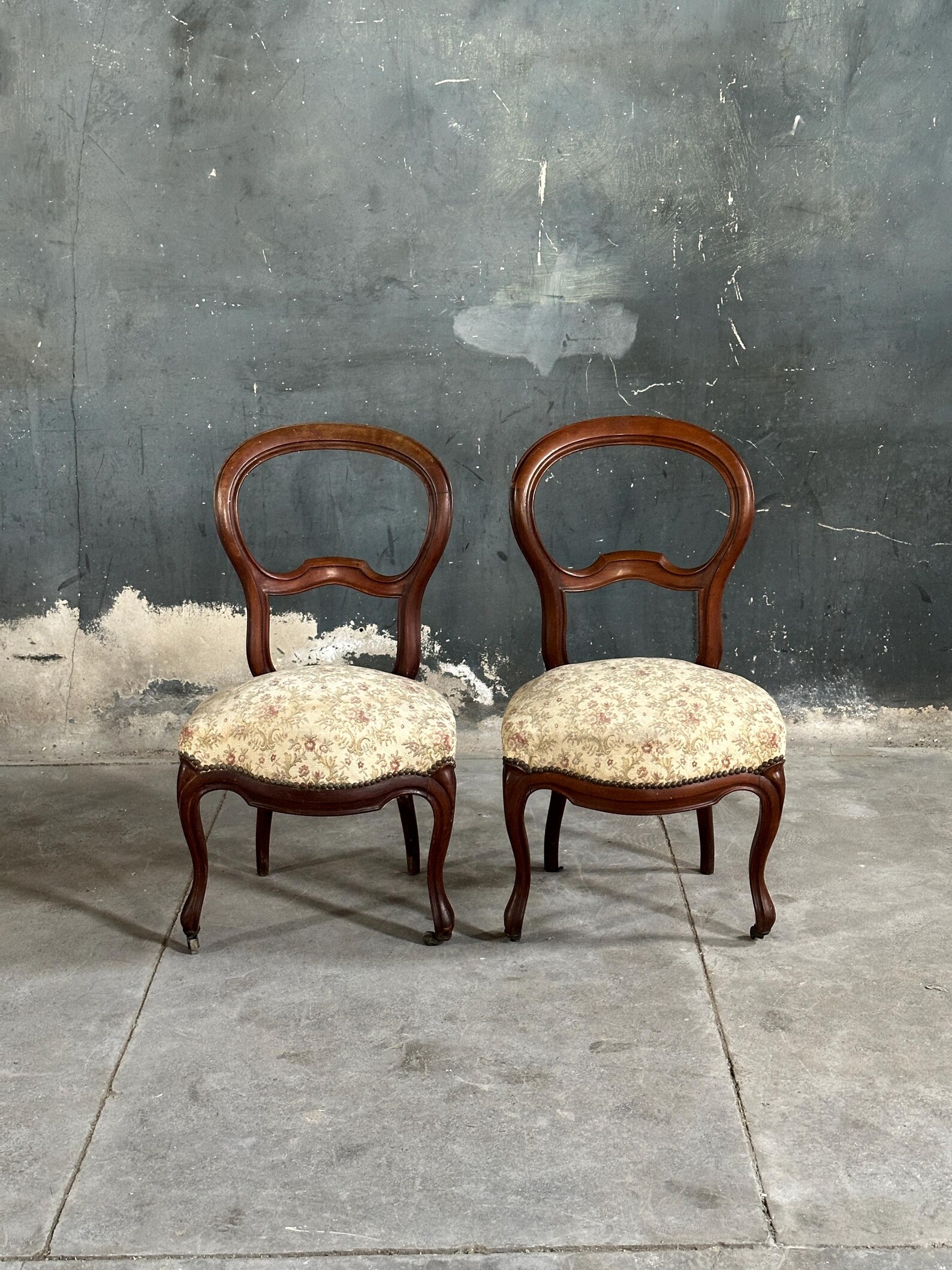 Pair of French Louis Philippe Mahogany Side Chairs - Etsy