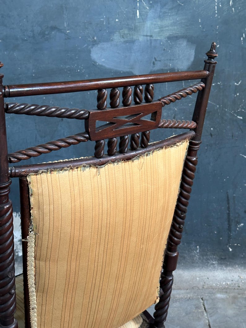Victorian Barley Twist Rocking Chair - Etsy