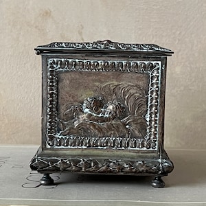 Antique Ornate Silver Plated Box - Etsy