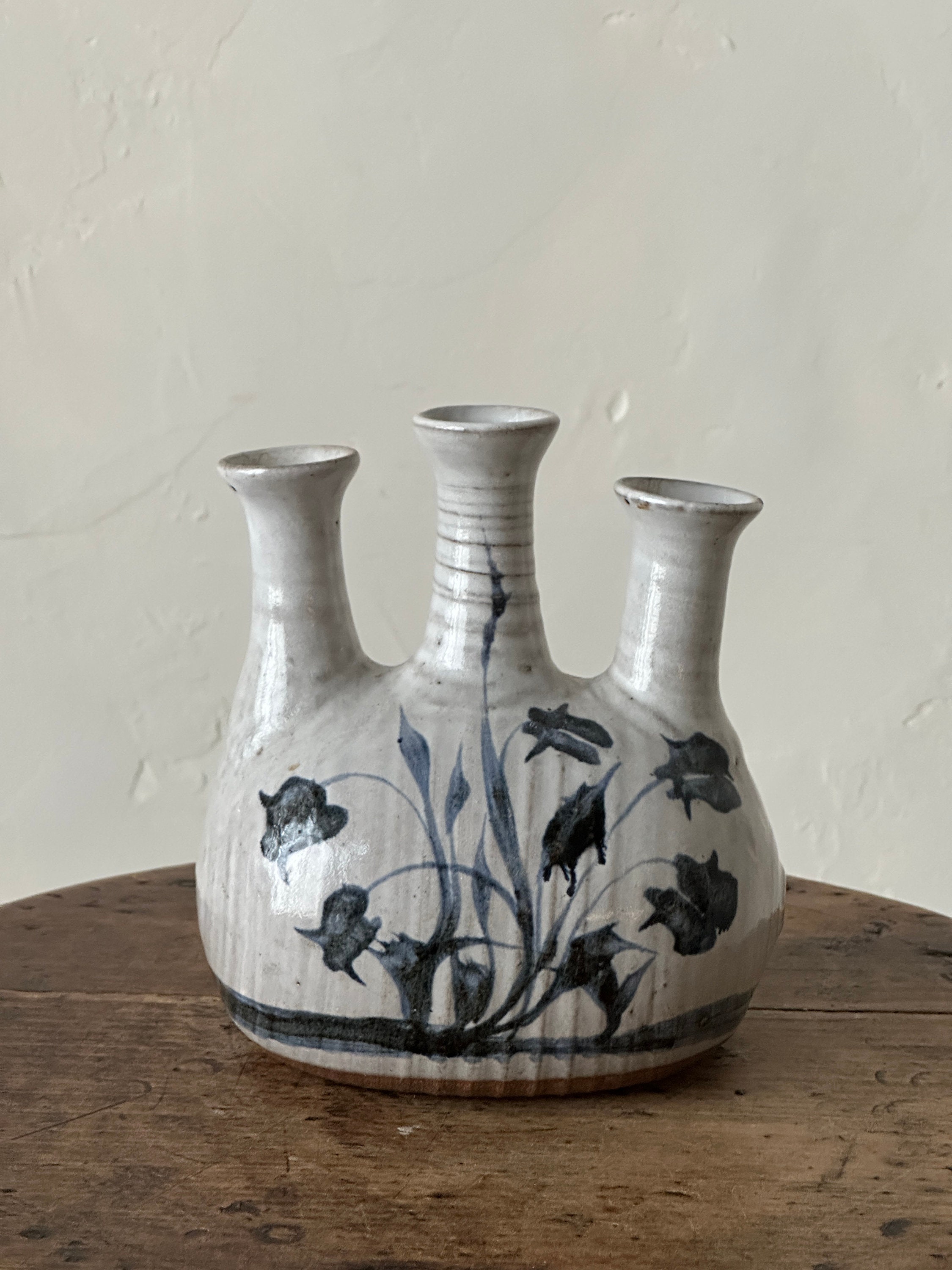 Vintage Triple Spout Bud Vase - Etsy