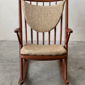 Danish Modern Teak Rocking Chair by Frank Reenskaug - Etsy