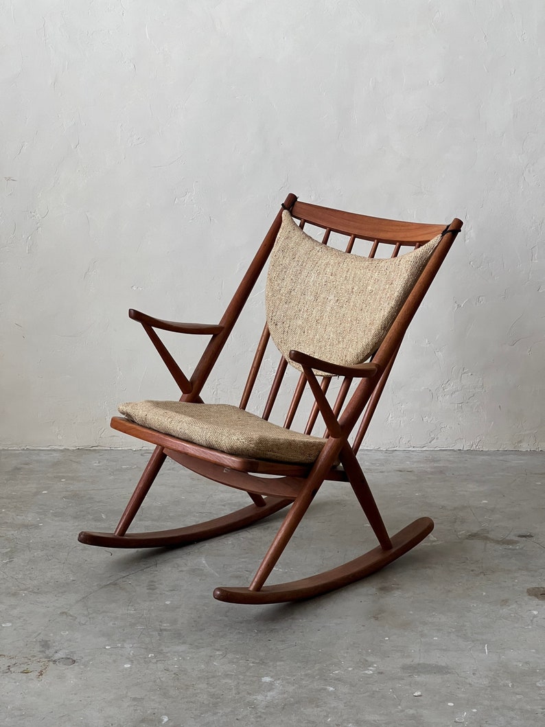 Danish Modern Teak Rocking Chair by Frank Reenskaug - Etsy