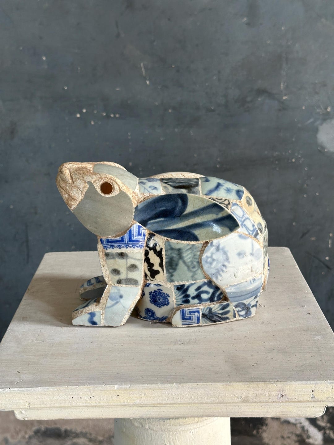 Rabbit Statue Made From Chinese Porcelain Shards - Etsy