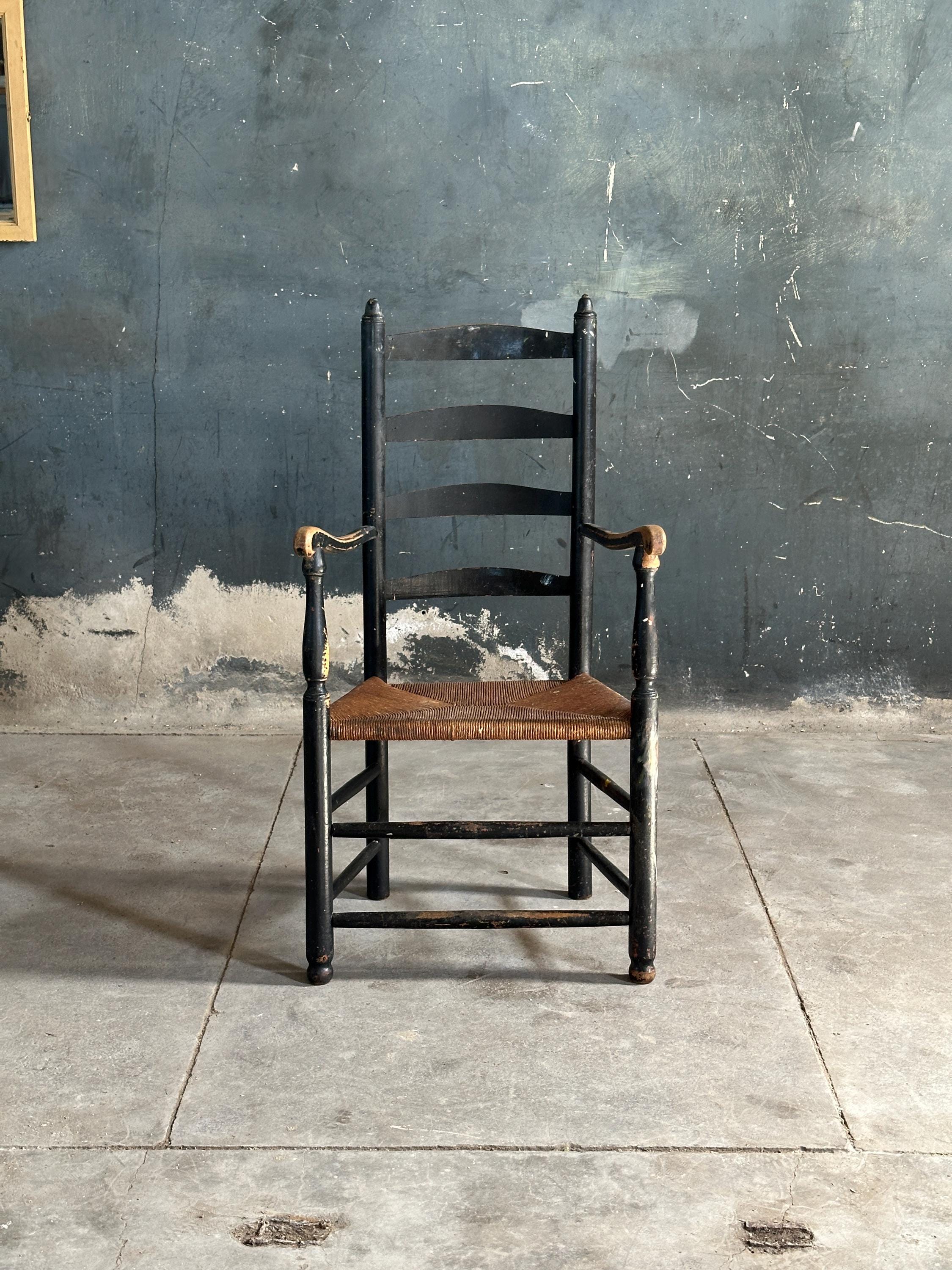 Early American Primitive Ladder Back Chair - Etsy