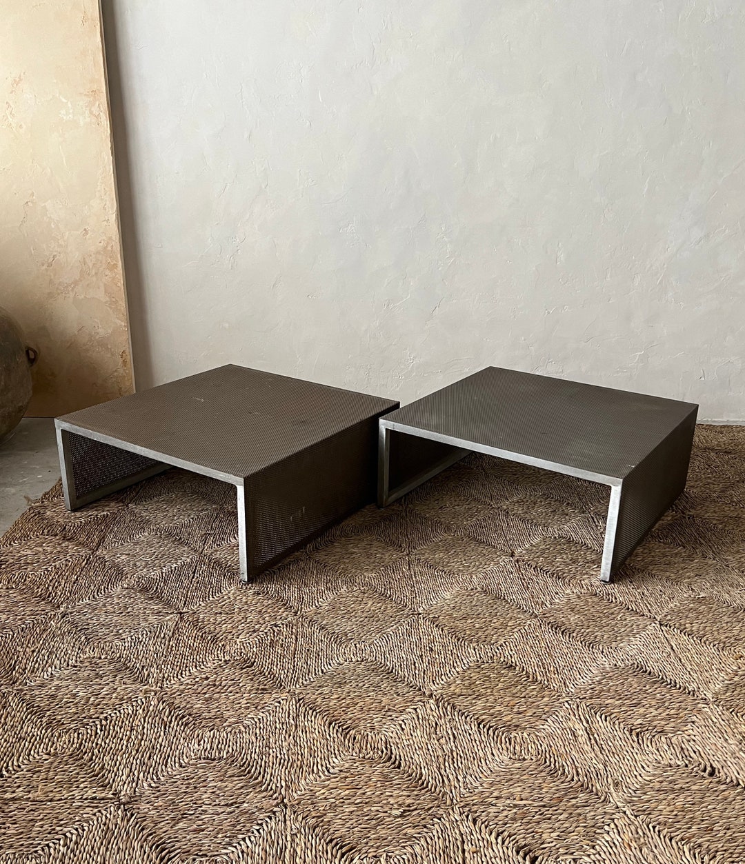 Pair 20th Century Modern Metal Coffee Tables - Etsy