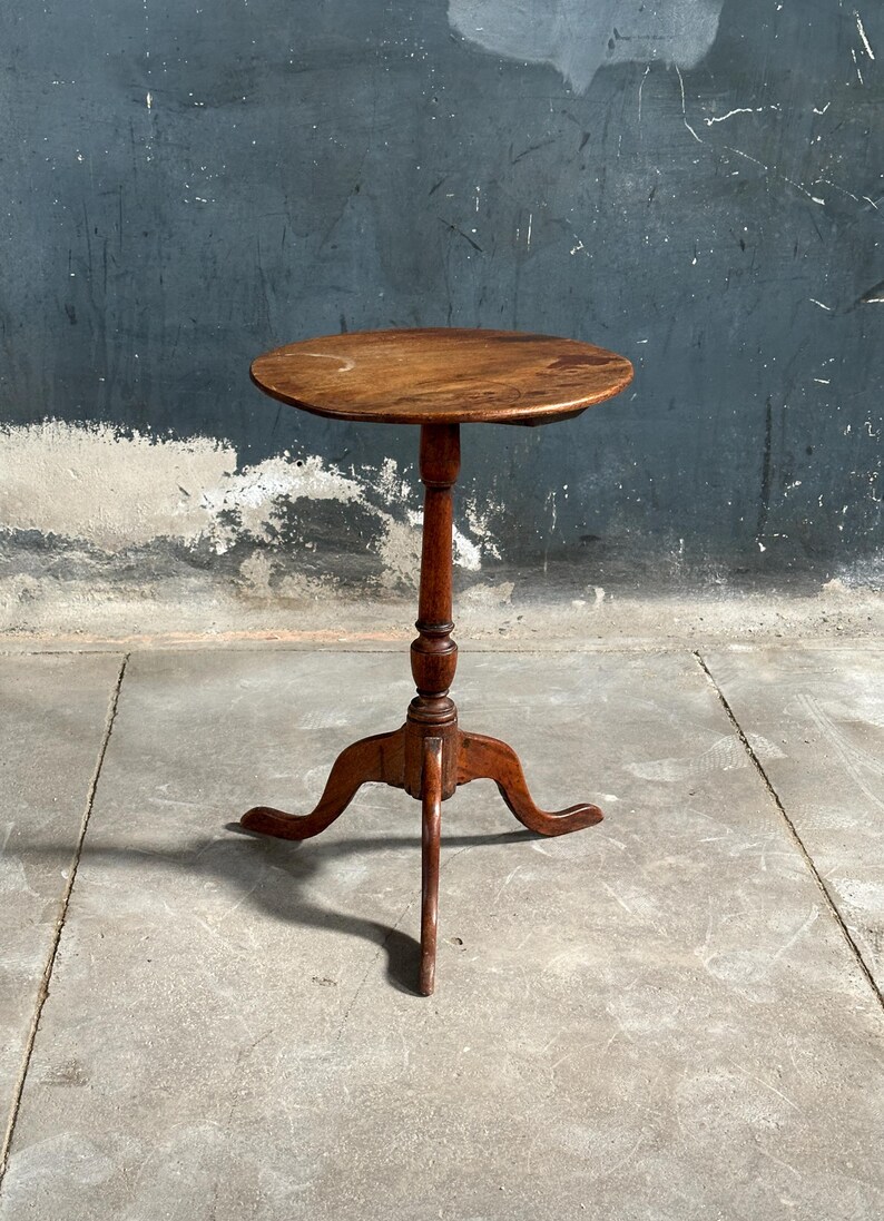 19th Century Mahogany Candlestick Table - Etsy