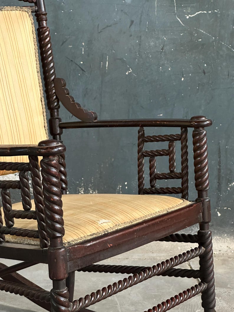 Victorian Barley Twist Rocking Chair - Etsy