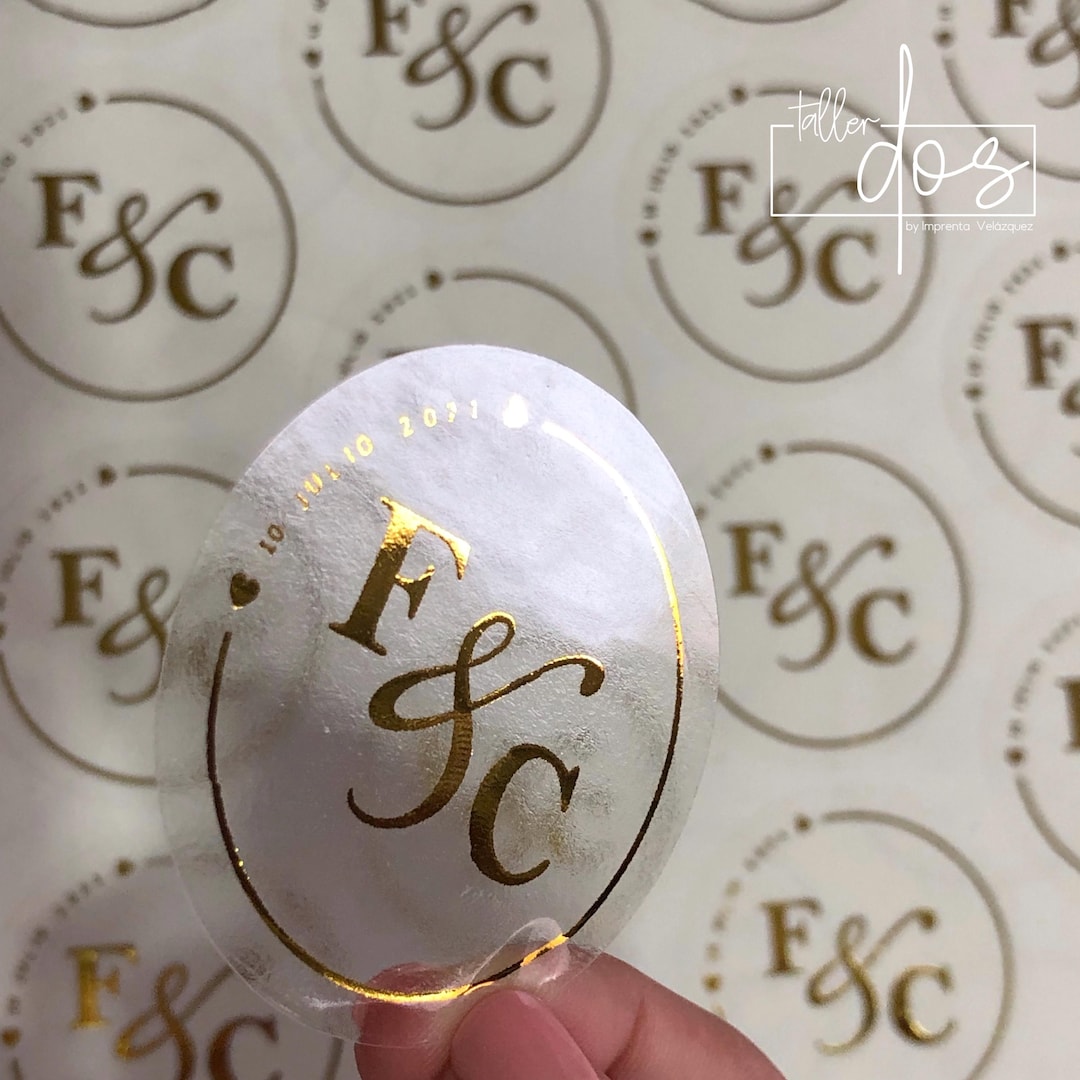 Foil Stickers - Your Text / Logo, Stickers Silver FOIL , Custom Logo ...