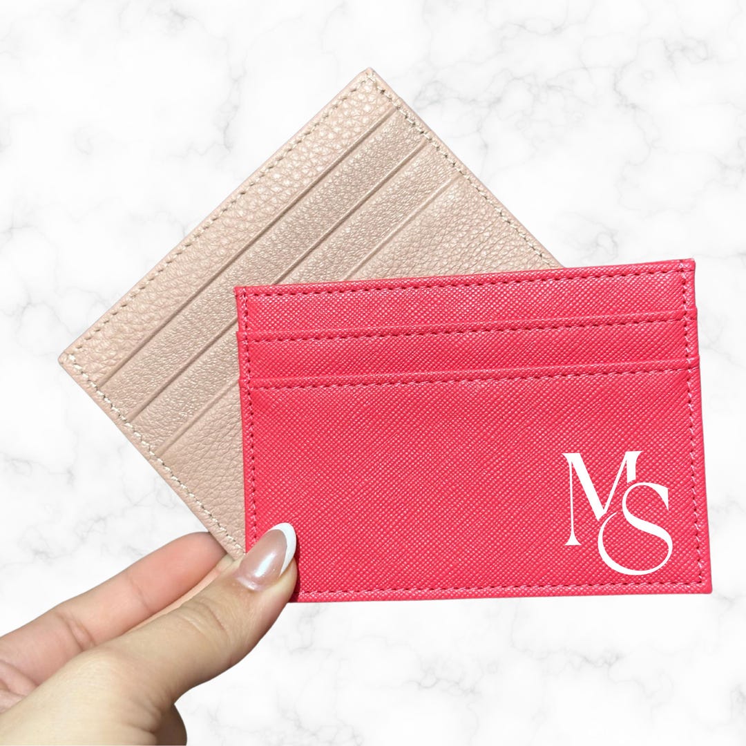 Personalized Card Holder - Leather Card Holder - Personalized Gift ...