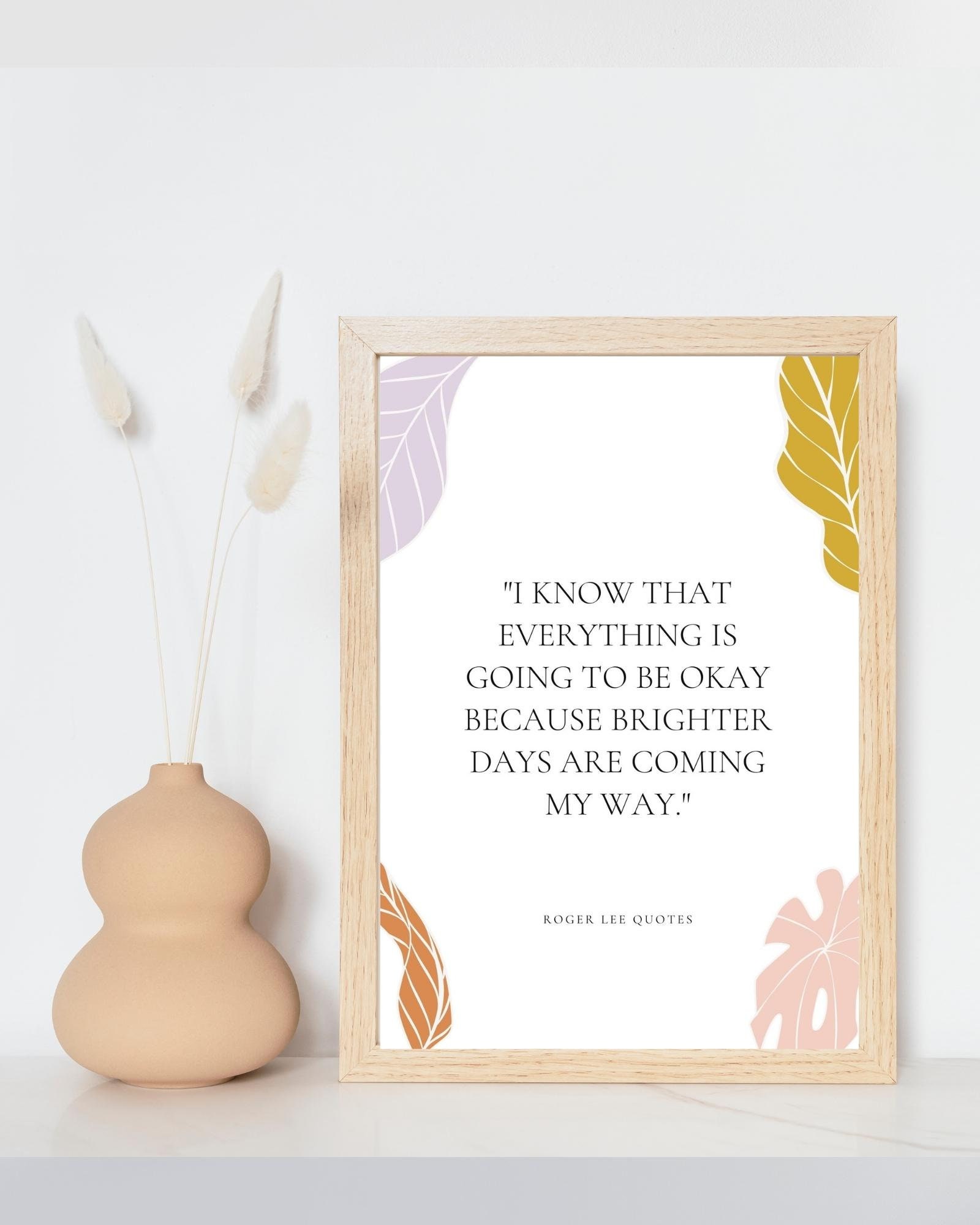 Roger Lee Quotes Printable Going to Be Okay Affirmation Home - Etsy