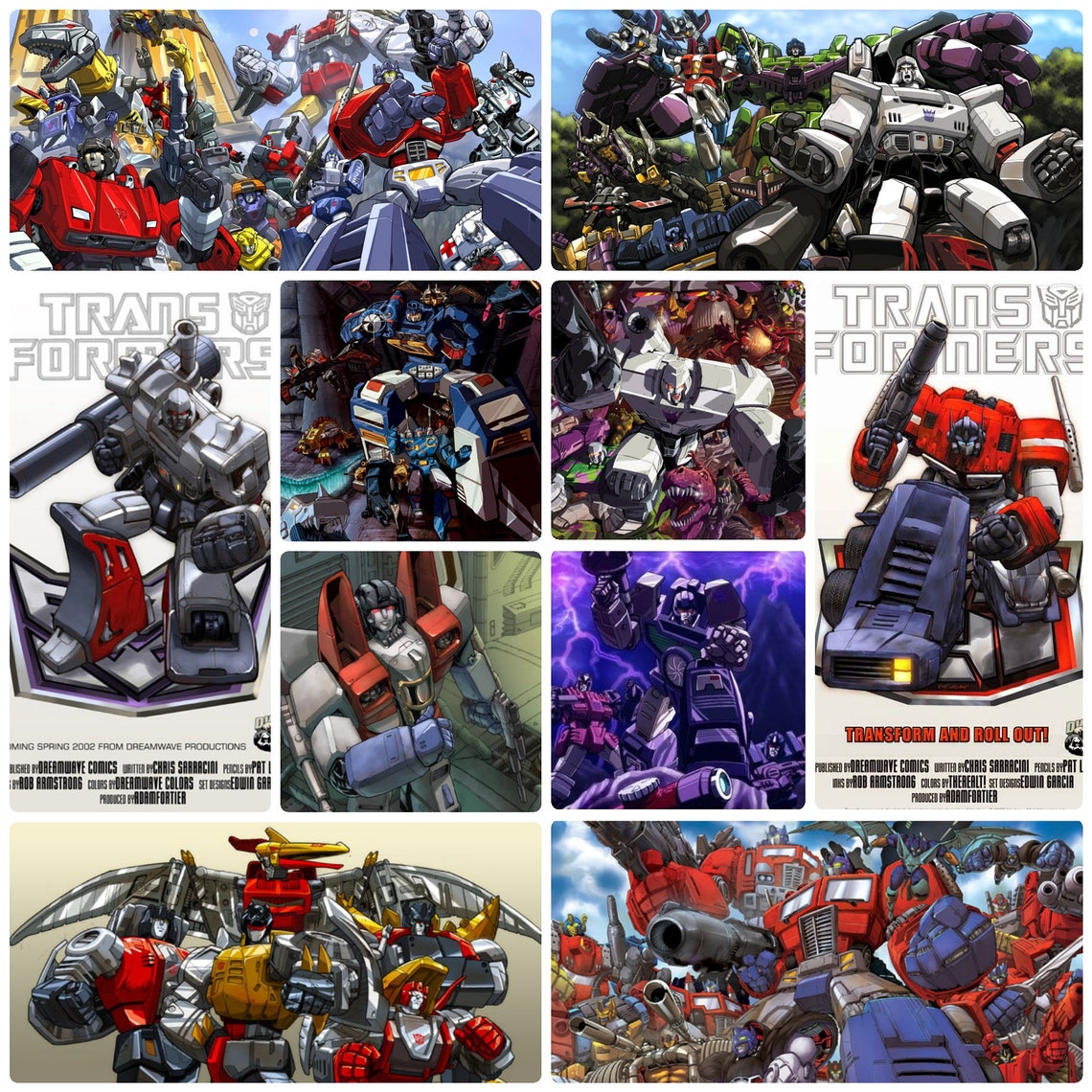 Transformers Generation One G1 Posters Set of 10 From Dreamwave Comics ...
