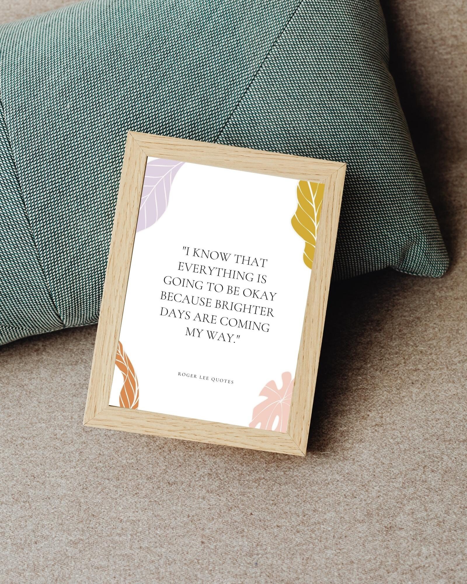 Roger Lee Quotes Printable Going to Be Okay Affirmation Home - Etsy