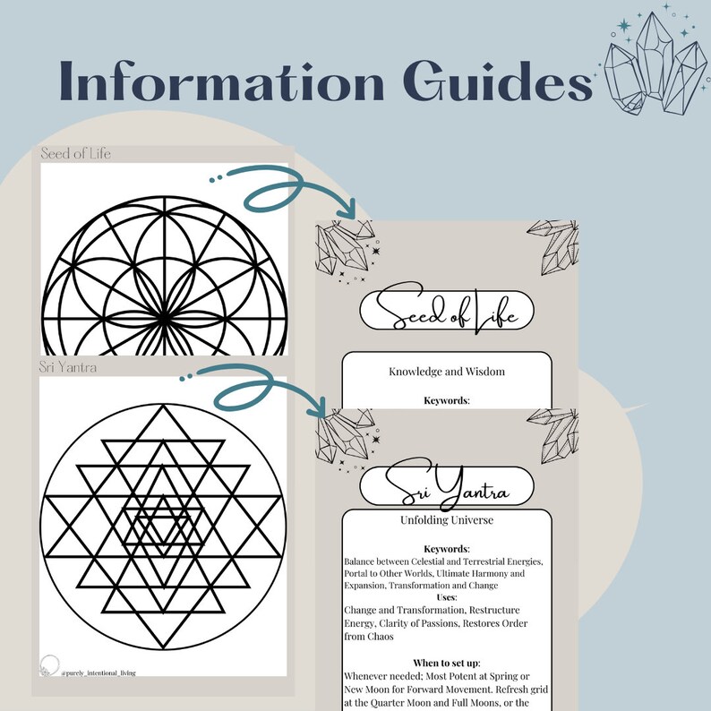 Crystal Grid Templates 20 Printable Crystal Grid Templates |sacred ...