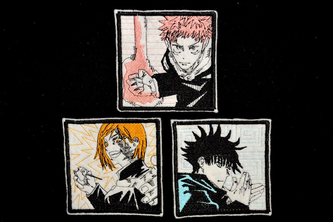 Jujutsu kaisen patch iron on anime patch megumi yuji | Etsy