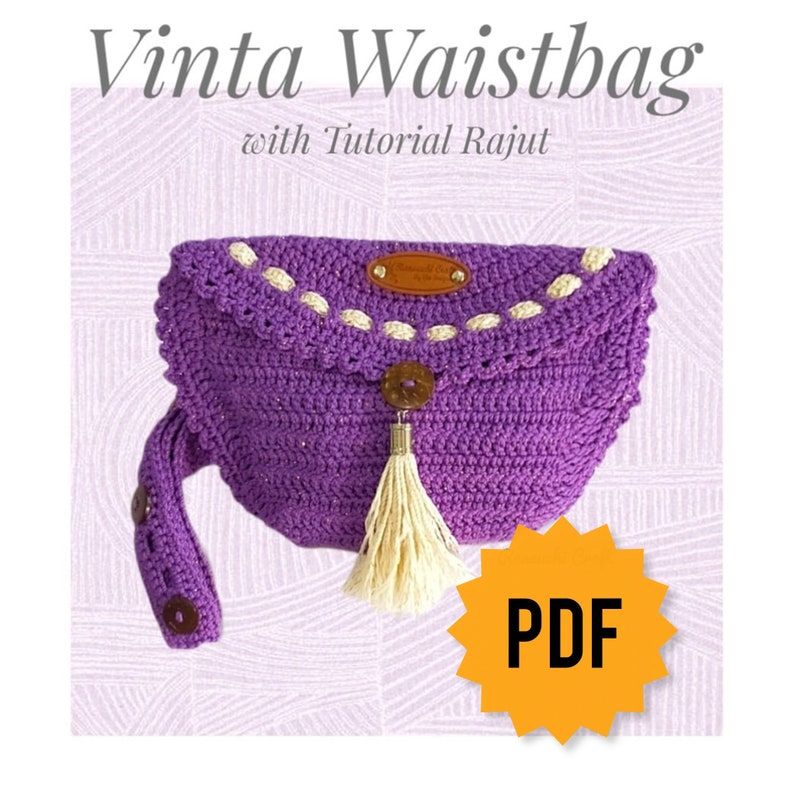 DIY Crochet Bag Pattern - VINTA Fanny Pack CROCHET- Easy Crochet Bag ...