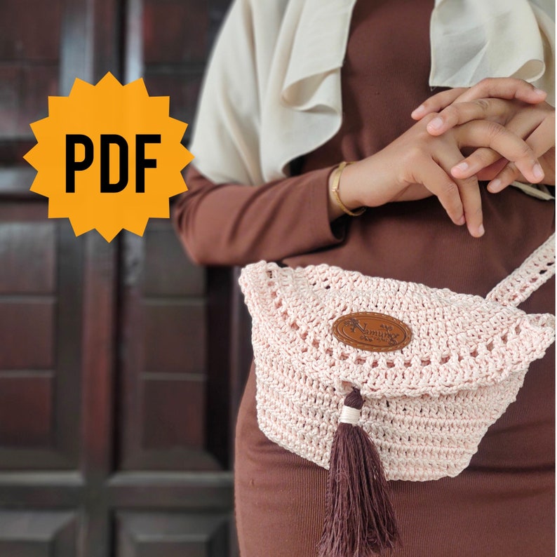 DIY Crochet Bag Pattern - VINTA Fanny Pack CROCHET- Easy Crochet Bag ...