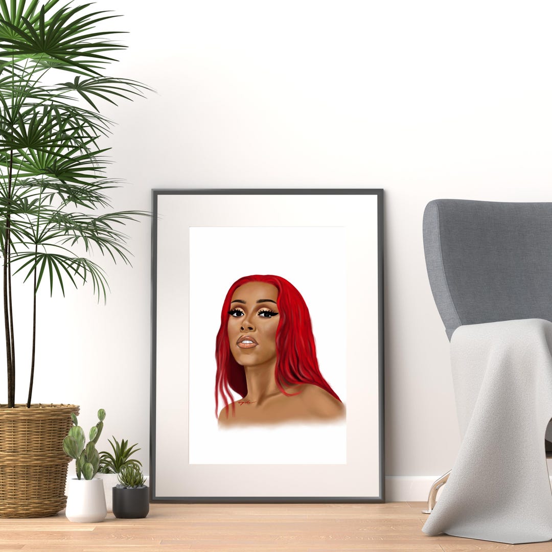 Doja Cat Wall Art Print, Doja Cat Fan Art Giclee Print, Doja Cat ...