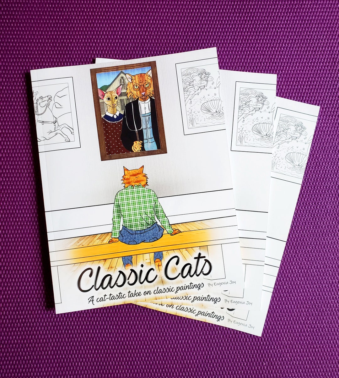 Classic Cats DIGITAL DOWNLOAD Adult Coloring Book | Cats Coloring Book ...