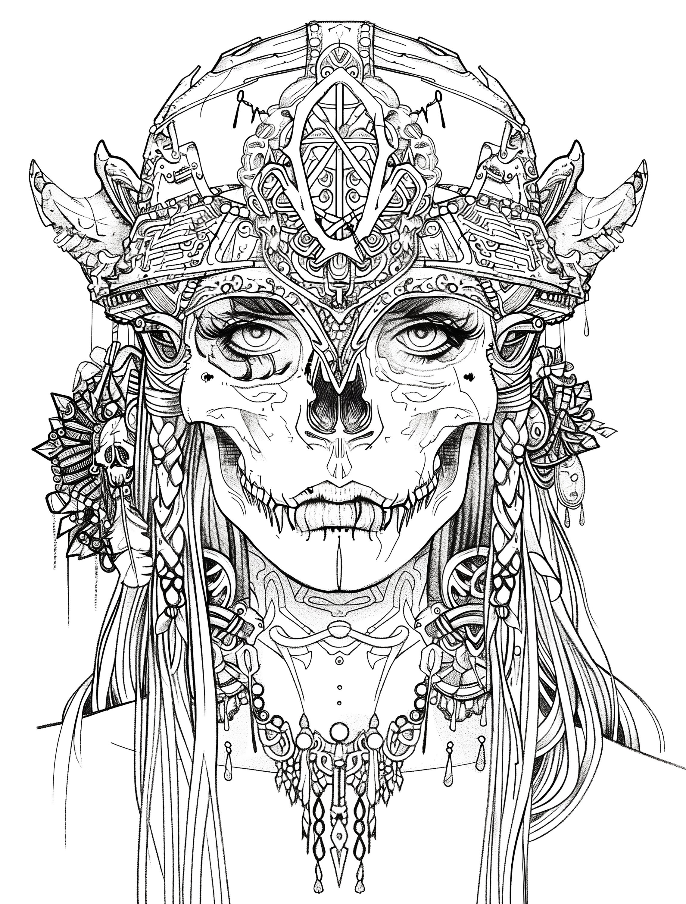 Skelly Viking Coloring Page Set | Digital Download Coloring Book Pages ...