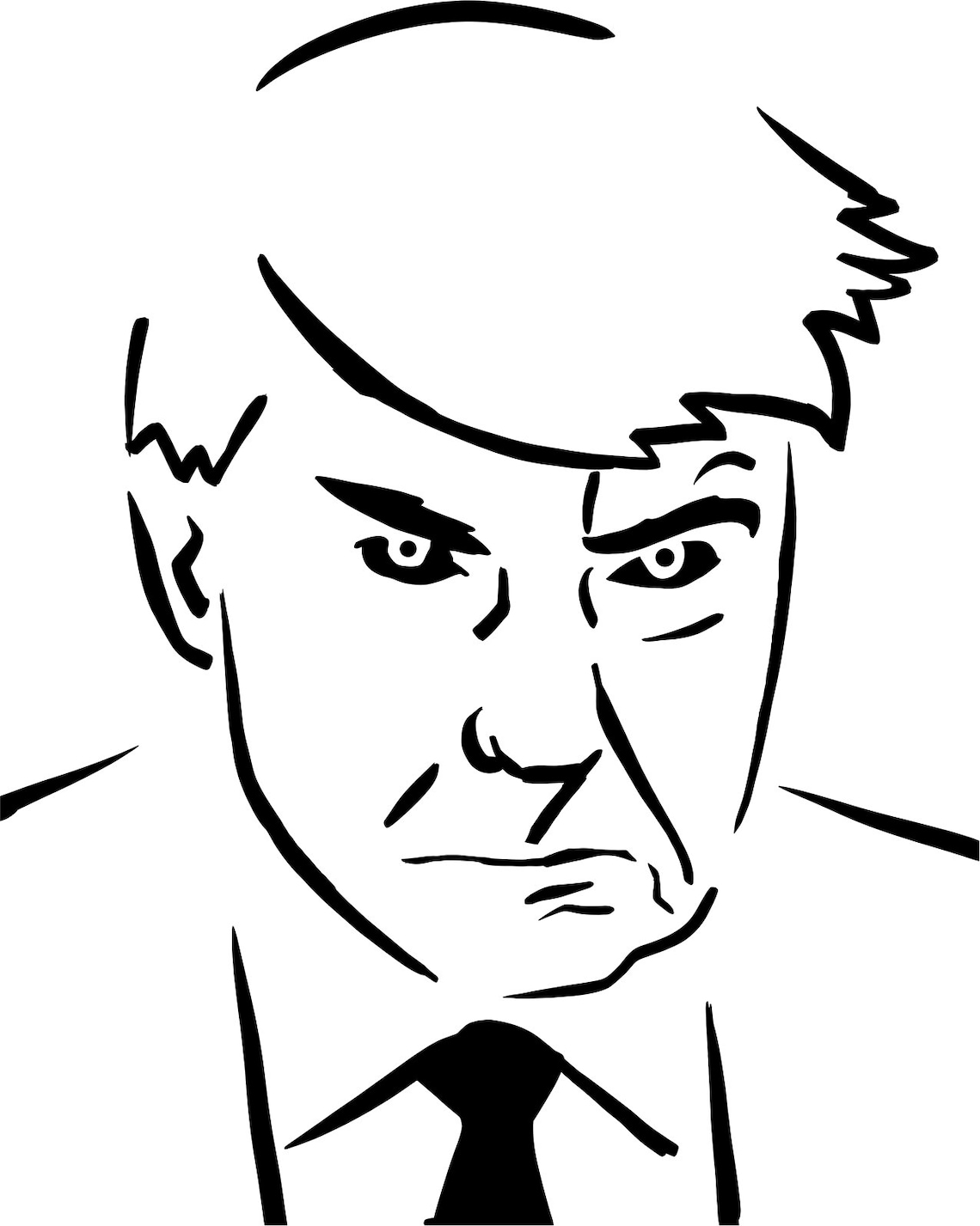 Donald Trump Mugshot Pumpkin Carving Stencil Trumpkin' Digital Download ...
