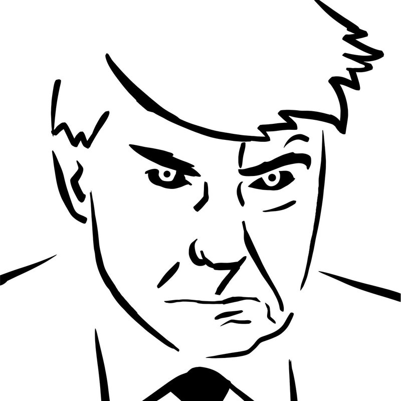 Donald Trump Face Stencil - Etsy