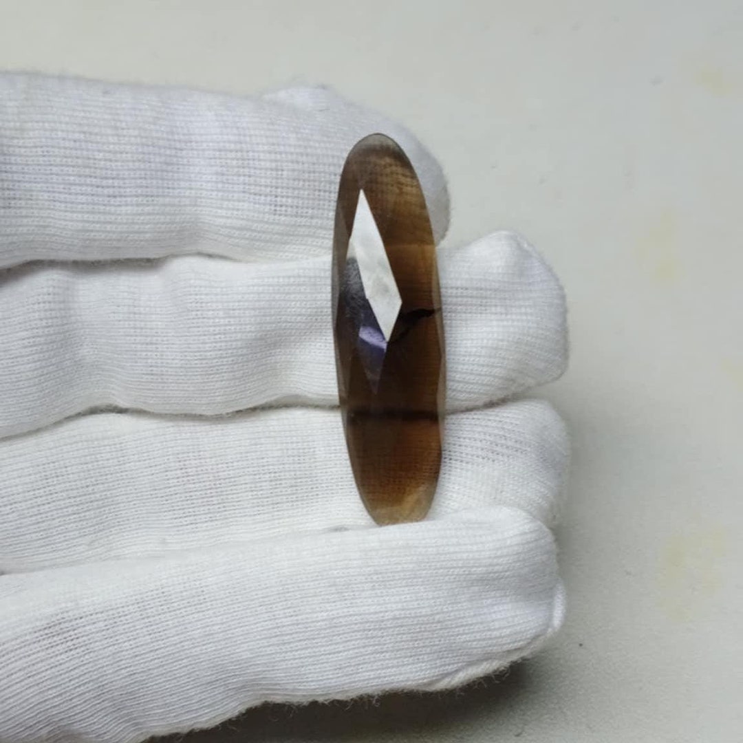 Beautiful Smokey Quartz One Side Cut, Natural Smokey Quartz Cut for ...