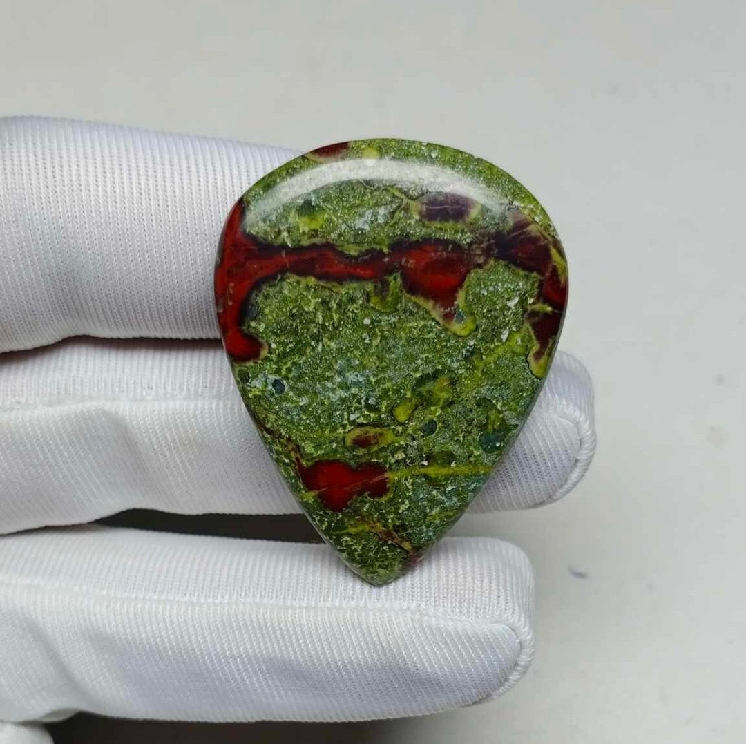Dragon Jasper, Beautiful Dragon Blood Jasper Cabochon, Pear Gemstone ...