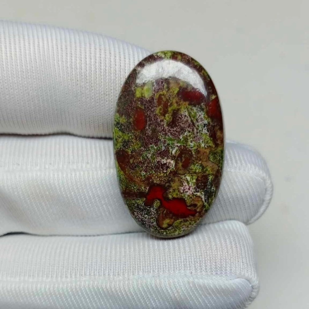 Dragon Jasper, Beautiful Dragon Blood Jasper Cabochon, Oval Gemstone ...