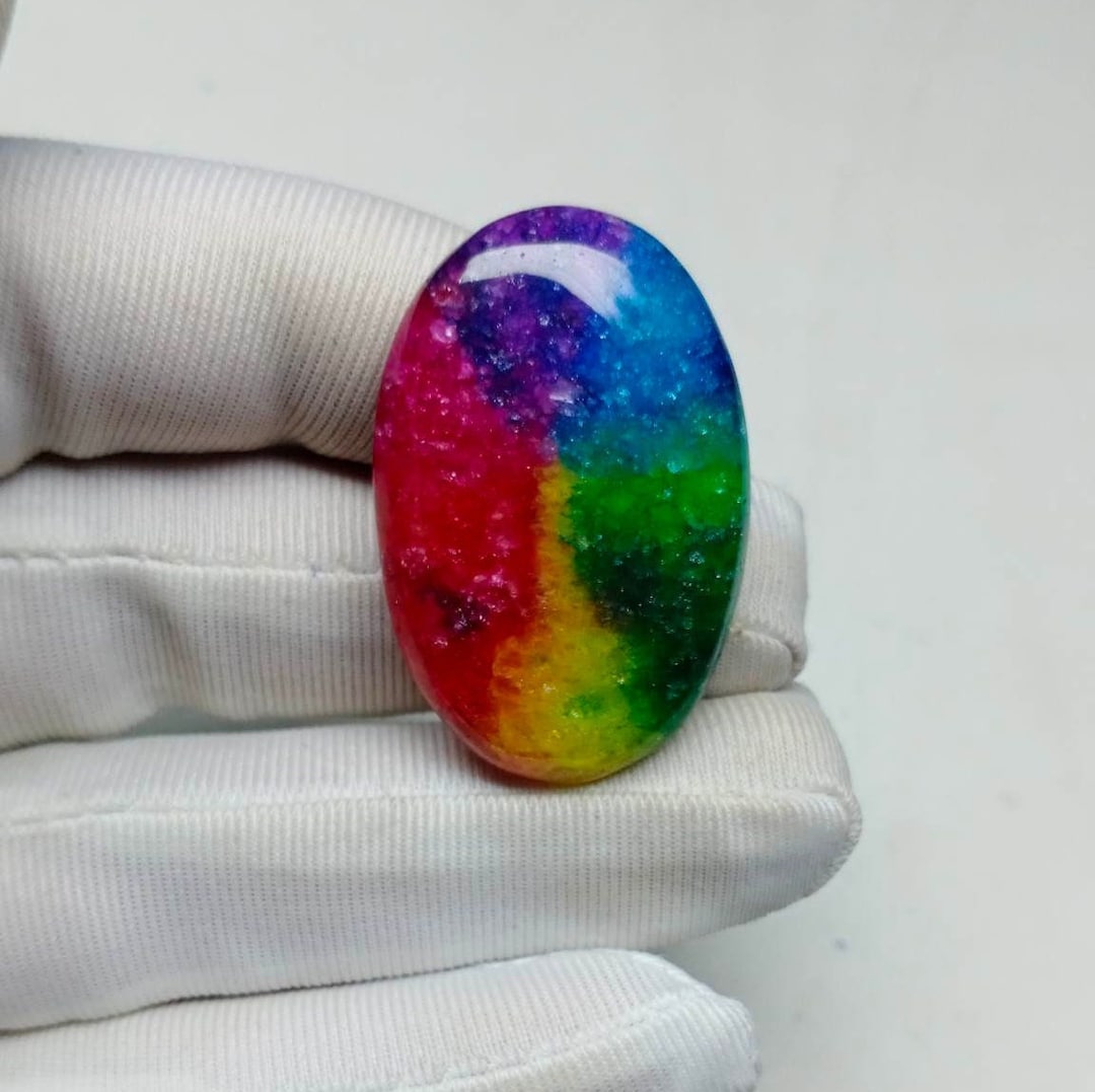 Solar Quartz Cabochon, Rainbow Solar Quartz Gemstone, Oval Shape, Solar ...