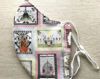 Midsommar Festival Folk Art Cotton Face Mask - Etsy