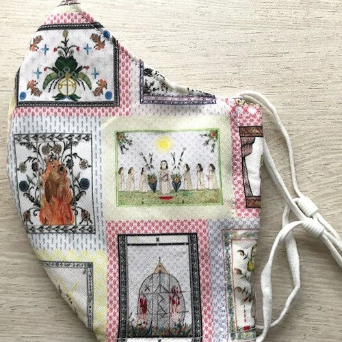Midsommar Folk Art Cotton Face Mask - Etsy