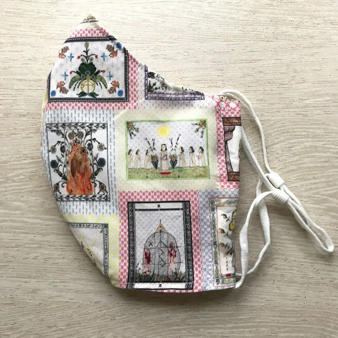 Midsommar Folk Art Cotton Face Mask - Etsy
