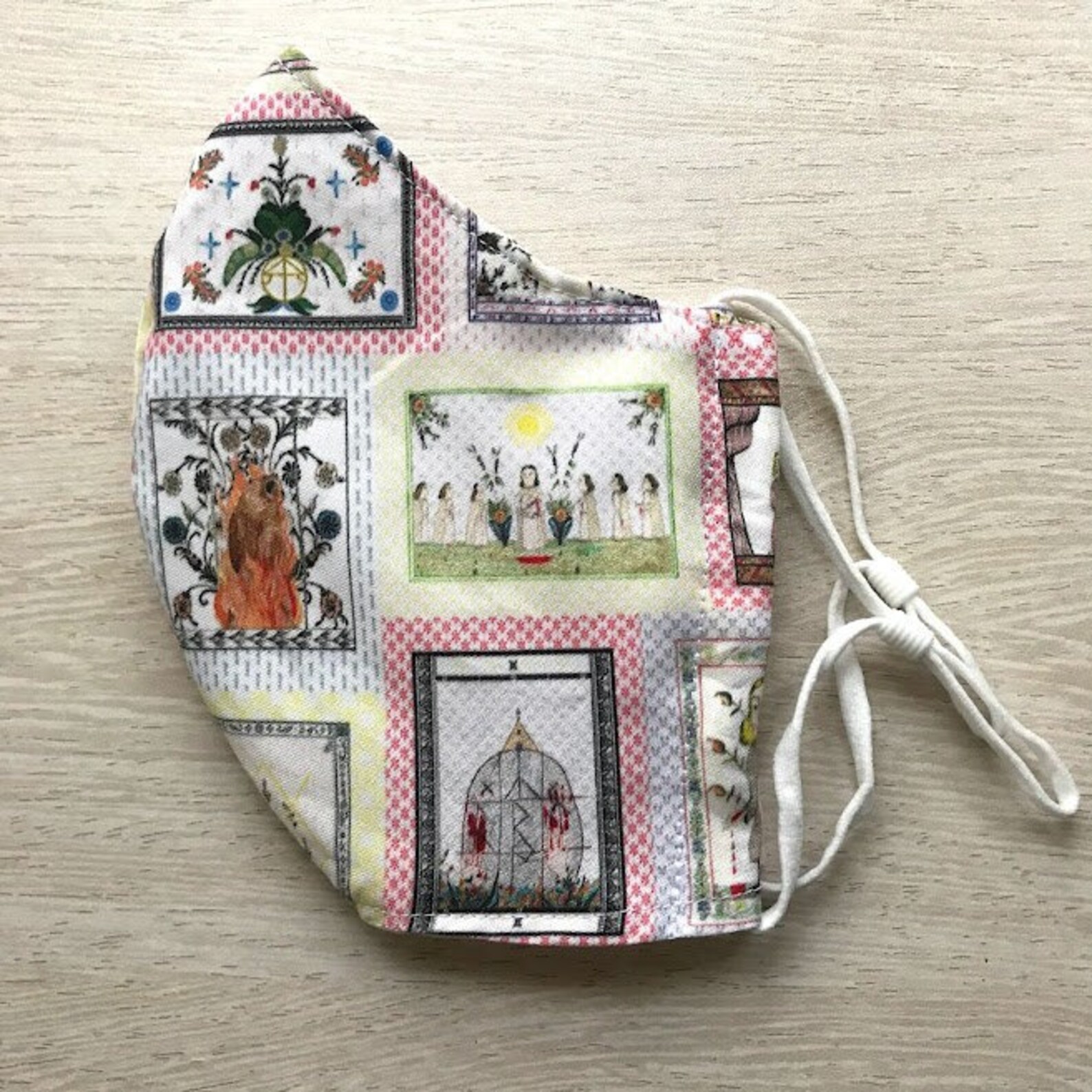 Midsommar Folk Art Cotton Face Mask | Etsy