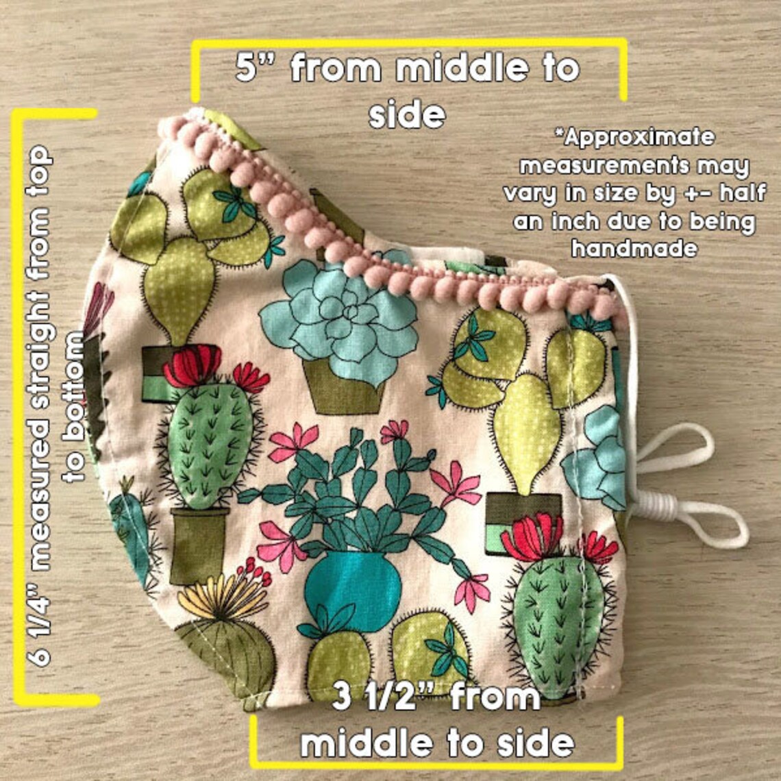 Cactus Fiesta Face Mask | Etsy