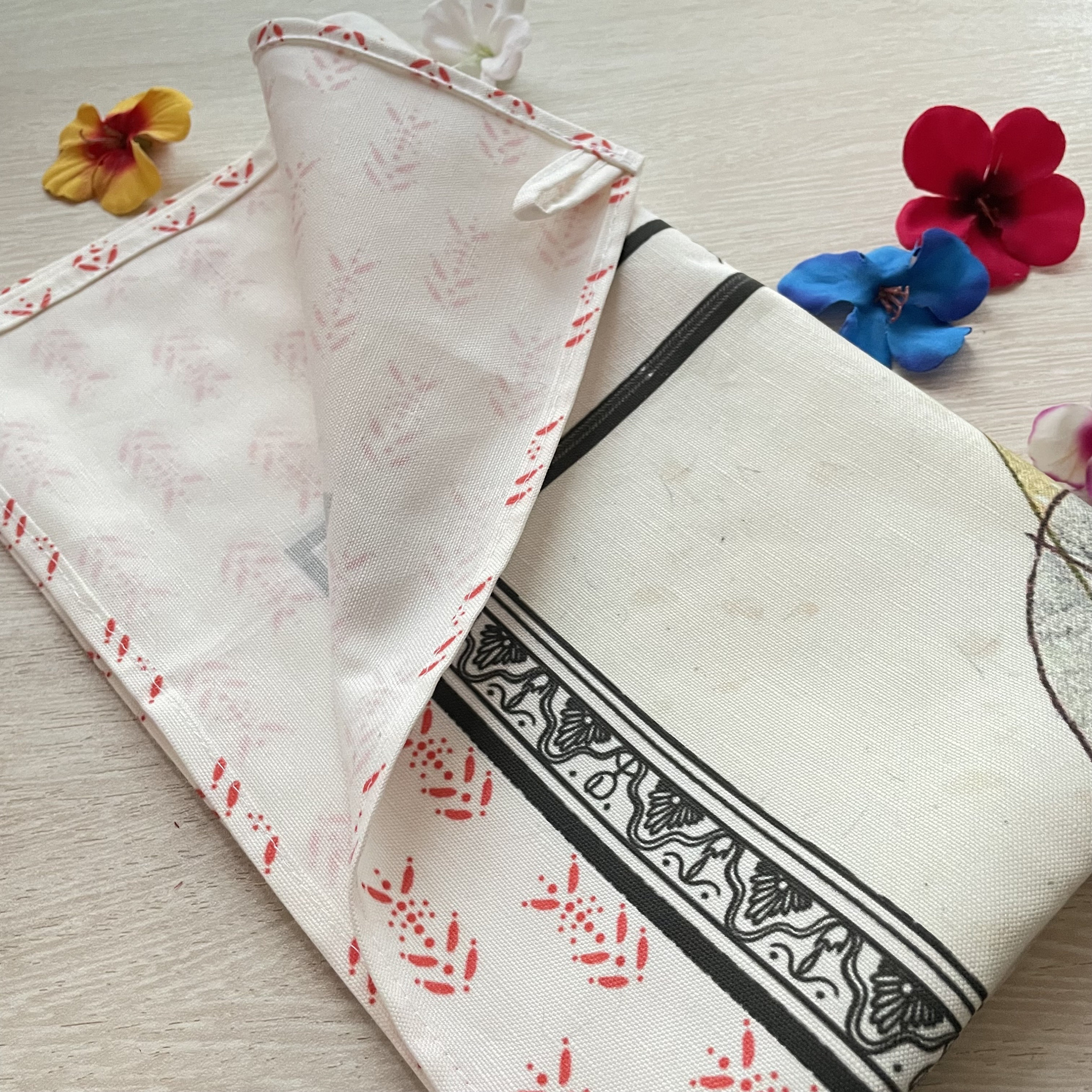 Midsommar Runes Mural Folk Art Tea Towel - Etsy