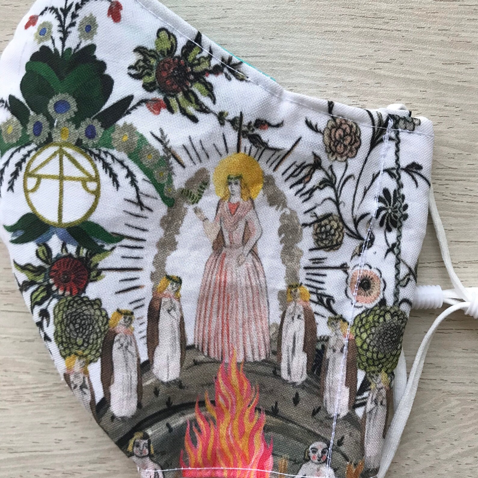 Midsommar Festival Folk Art Cotton Face Mask - Etsy