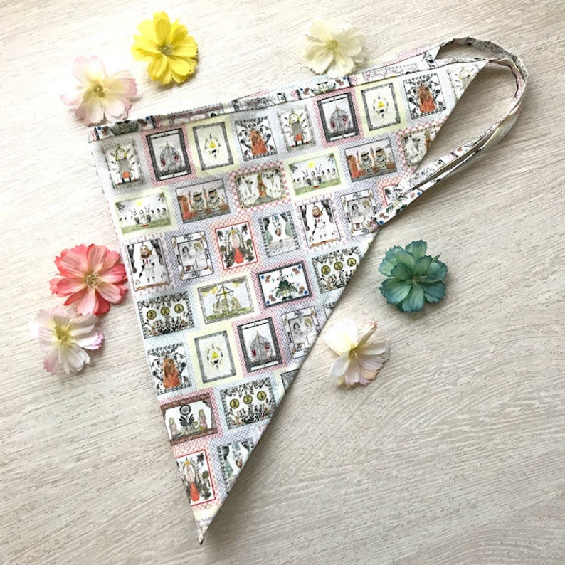 Midsommar Mural Folk Art Cotton Hair Cottage Kerchief - Etsy