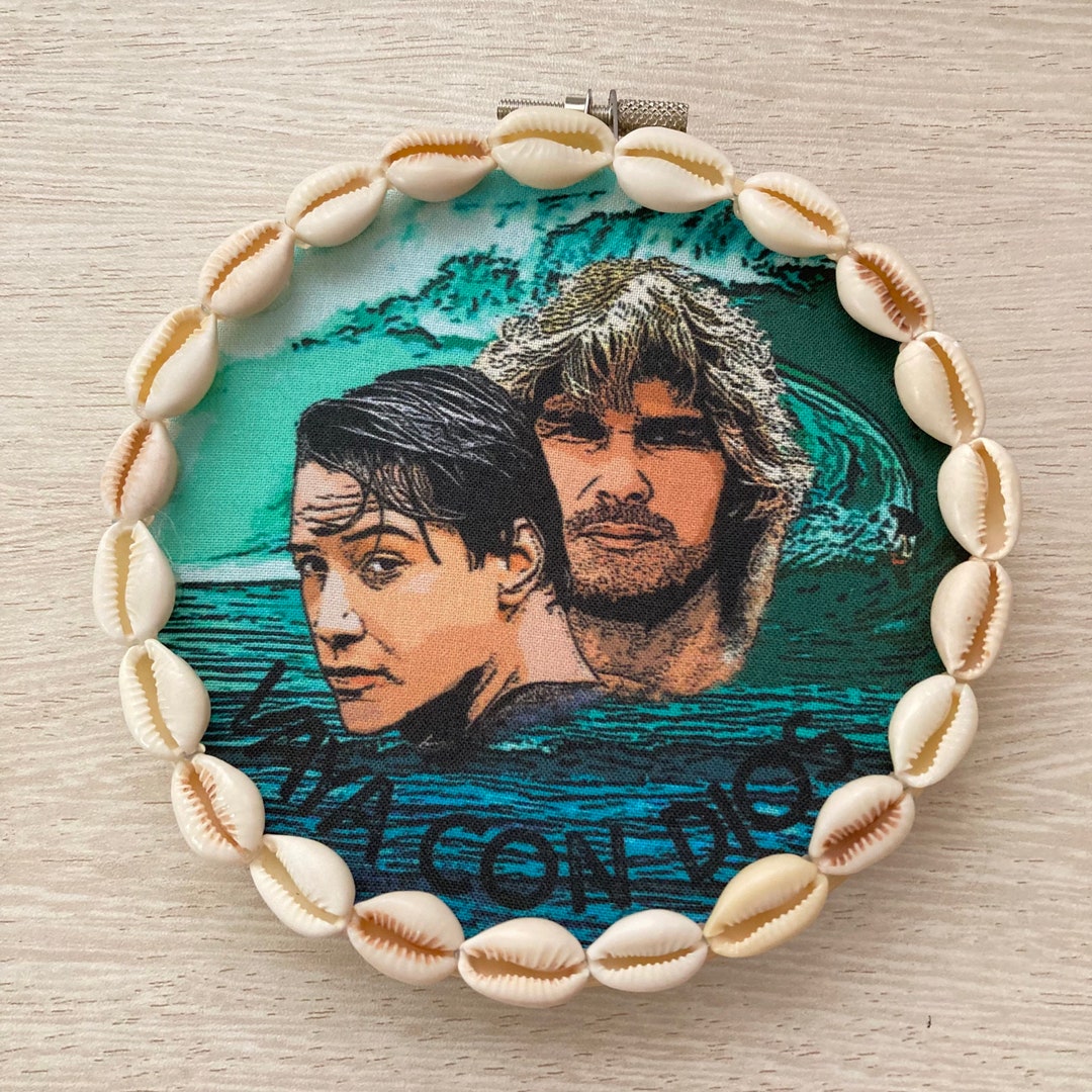 Surfing in the Sun Puka Shell Fabric Hoop Art - Etsy