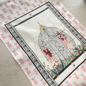 Midsommar Runes Mural Folk Art Tea Towel - Etsy